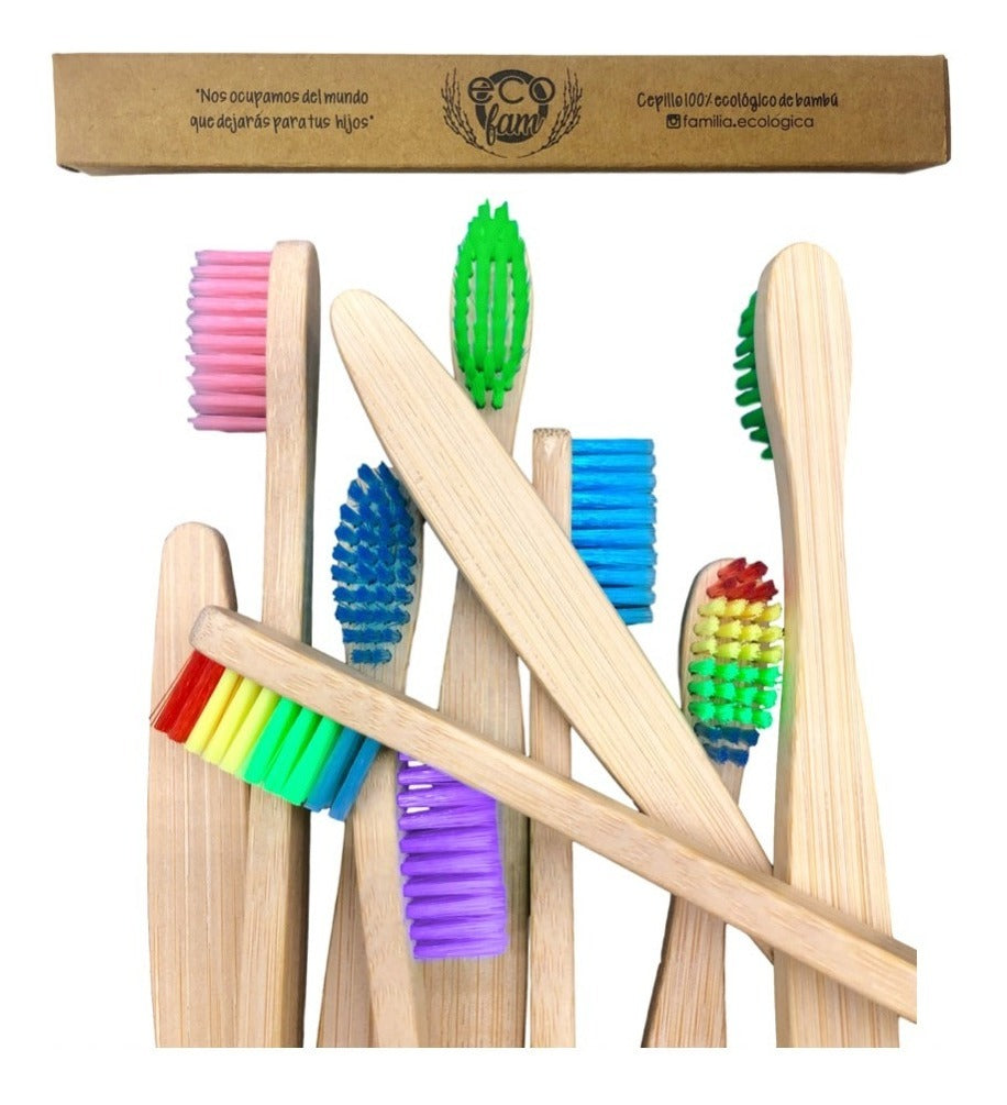 Paquete 30 Cepillos De Dientes Bambú Biodegradable Infantil — BozaMx