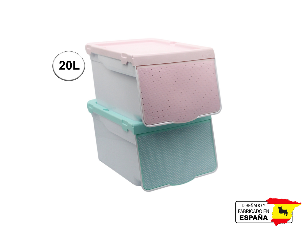 Caja Contenedor Apilable Multiusos Hecho en España 20L — BozaMx
